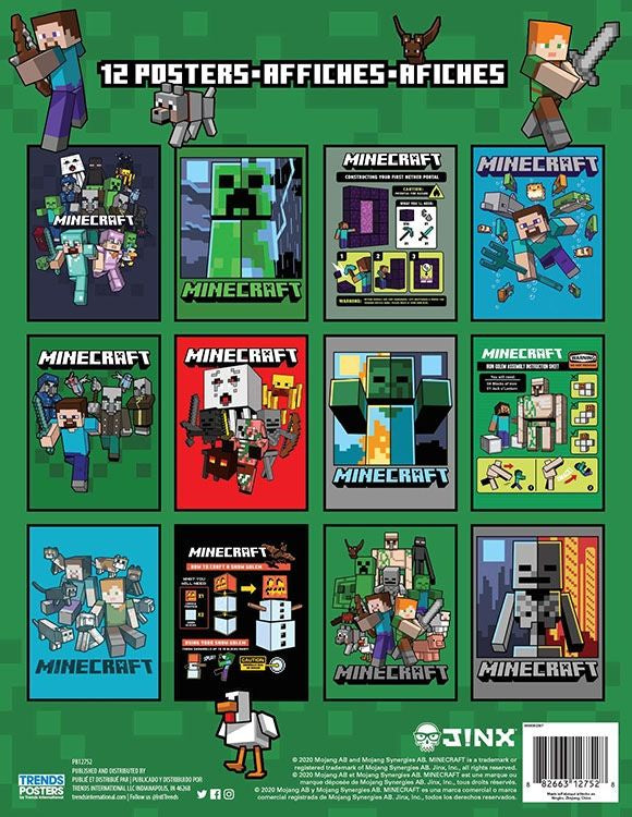 Minecraft 12 Posters Book [Trends Posters] – A & C Games
