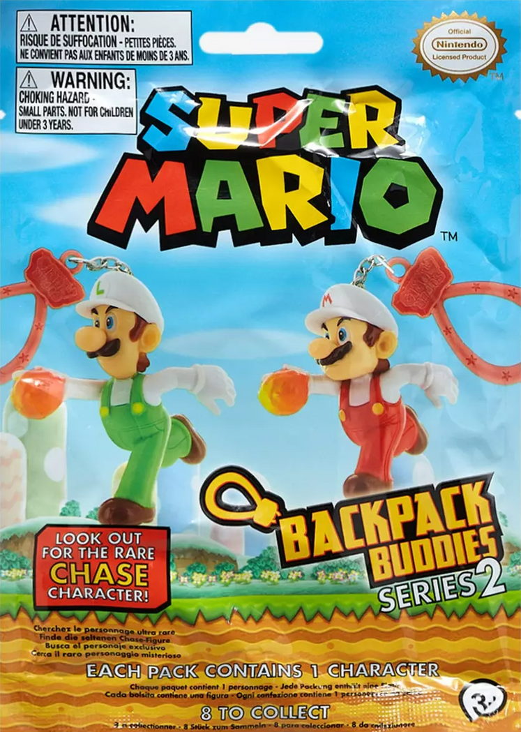 Nintendo Super Mario Back Buddies Series 2 Clip on Figure Bling Bag (1 ...
