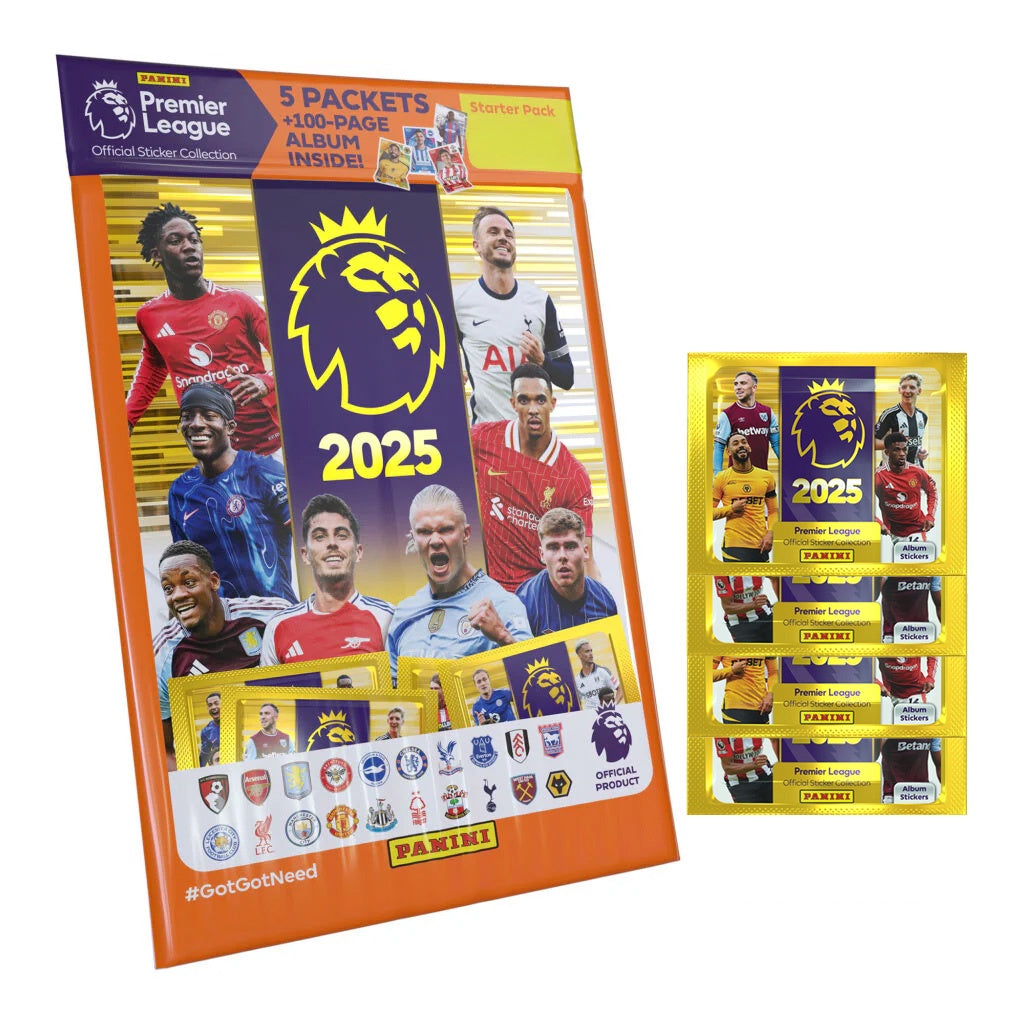 2024-25 Panini Premier League Stickers – Mega Starter Pack (Album + 50 ...