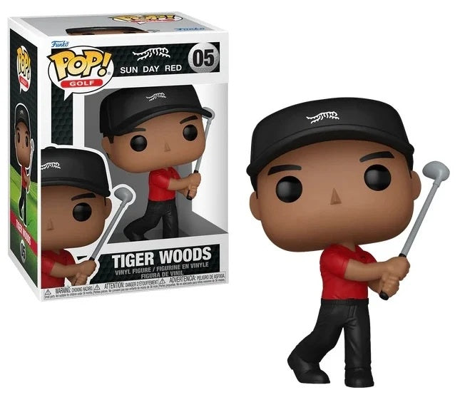 Funko POP! Golf: Sun Day Red - Tiger Woods (Red Shirt, Swing) #05 Viny ...