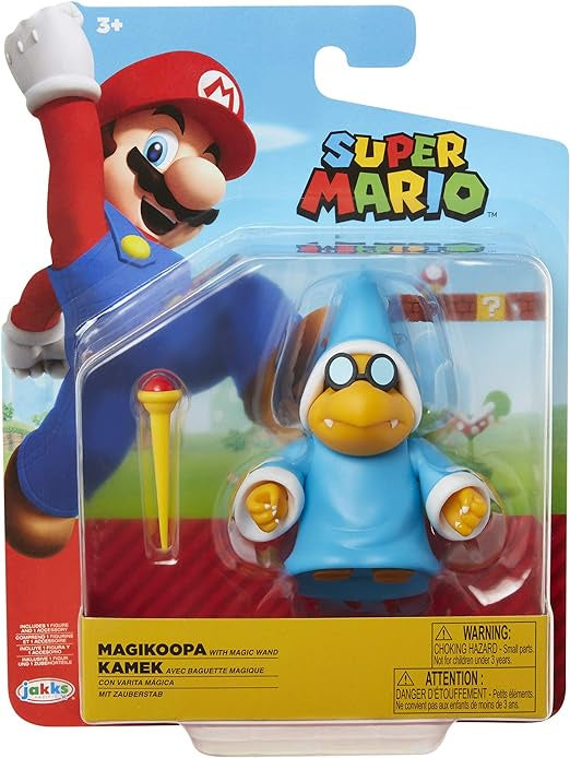Super Mario - Magikoopa with Magic Wand (Kamek) 4" Figure [Jakks Pacif ...