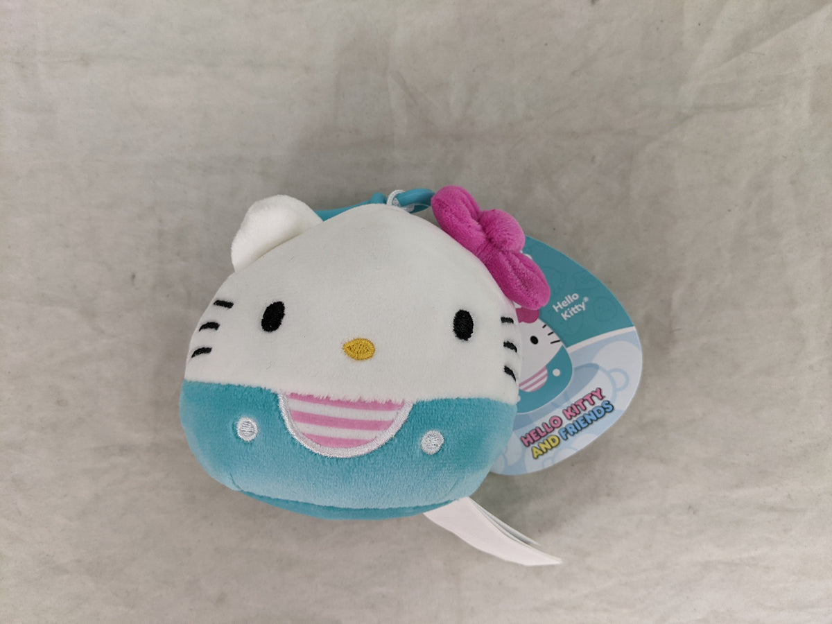 Hello Kitty Squishmallow Keychain - Hello Kitty Blue & Pink/White Stri ...