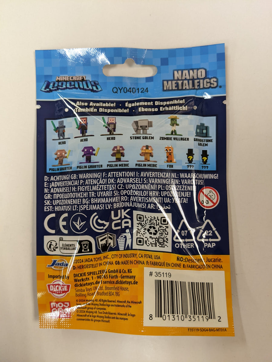 Minecraft Legends Nano MetalFigs Die-Cast Figure Blind Bag [Mojang] (1 ...
