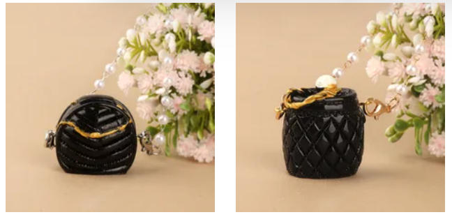 Black Labubu Purse Bag Accessory for Exciting Macaron, Have a Seat & B ...