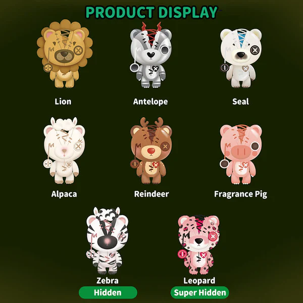 Raggedy Teddy Animal Friends Party Blind Box Series (1 Random Blind Bo ...