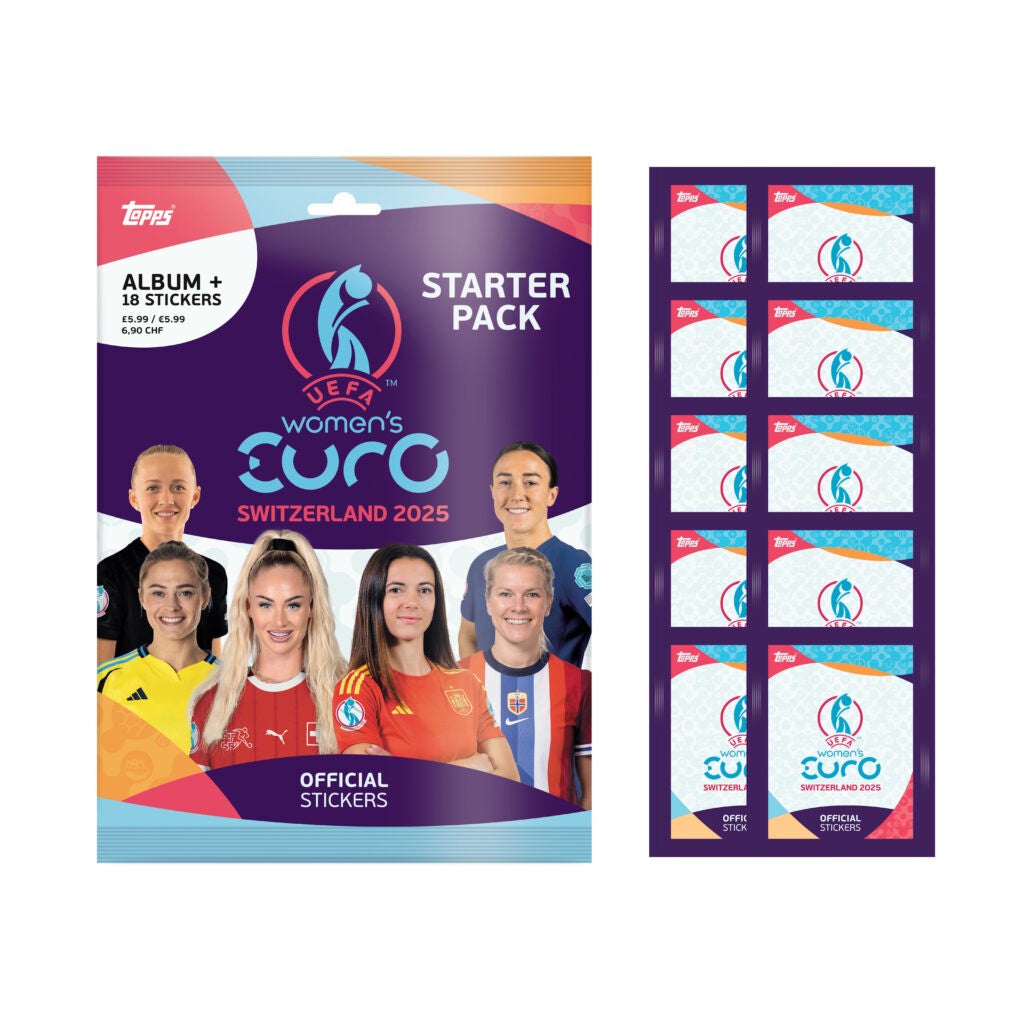 2025 Topps Women's Euro Stickers - Mega Starter Pack (Album + 48 Stick ...