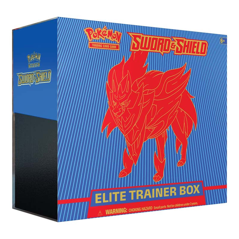 Pokemon Sword & Shield: Base Set Elite Trainer Box - Zamazenta (Blue B ...