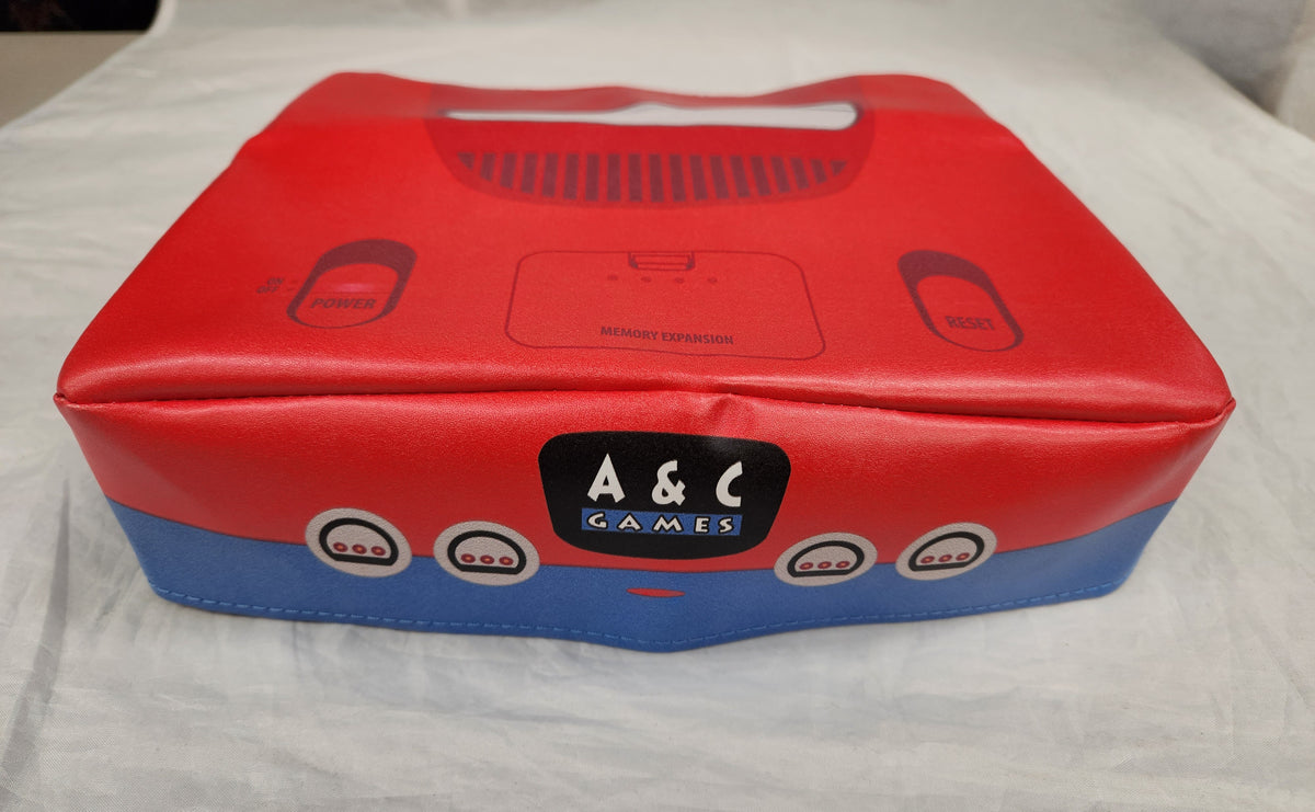 A & C Games Branded Nintendo 64 Console Red Dust Cover N64 - Vinyl