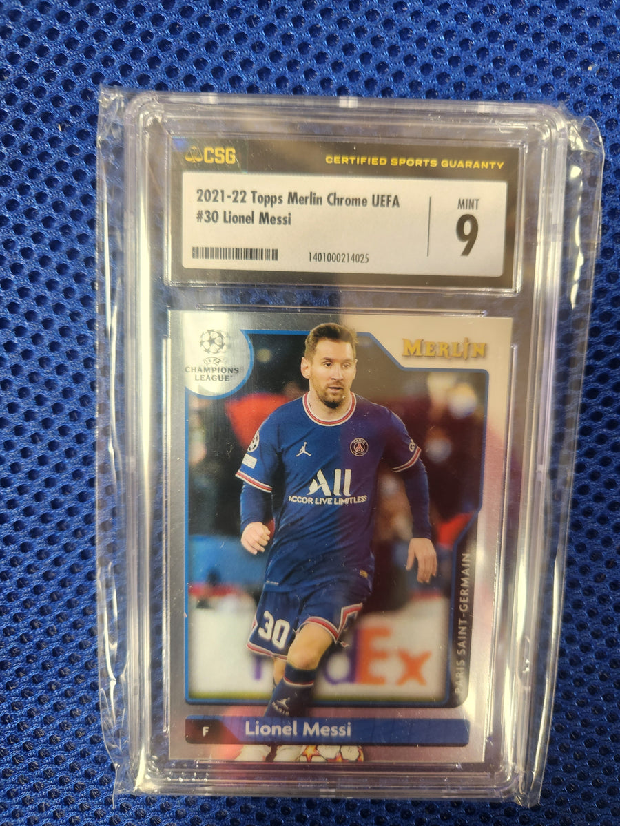 Lionel Messi 1x CSG Graded Sports Card Single (Paris Saint-Germain Jer ...