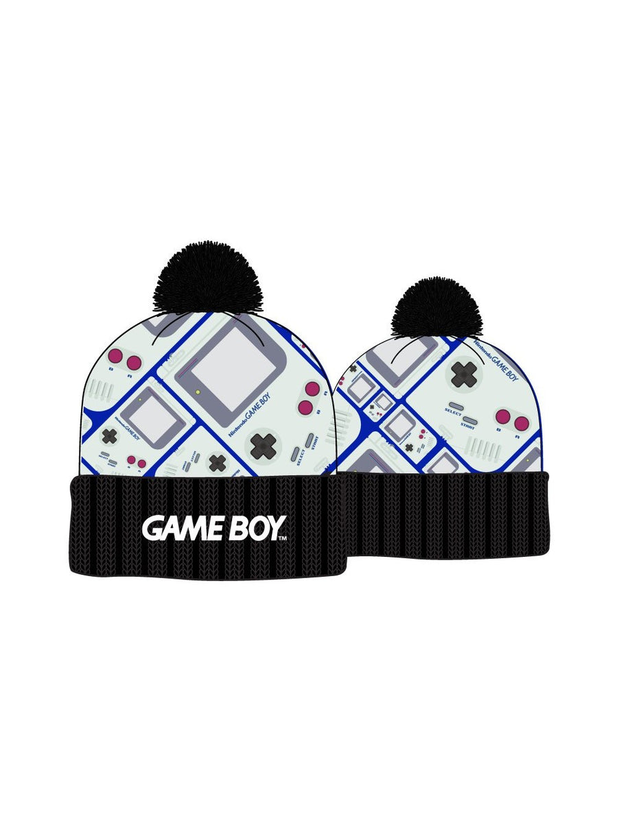 NINTENDO - Game Boy Classic Controller Sublimate Pom Cuff Beanie Grey ...