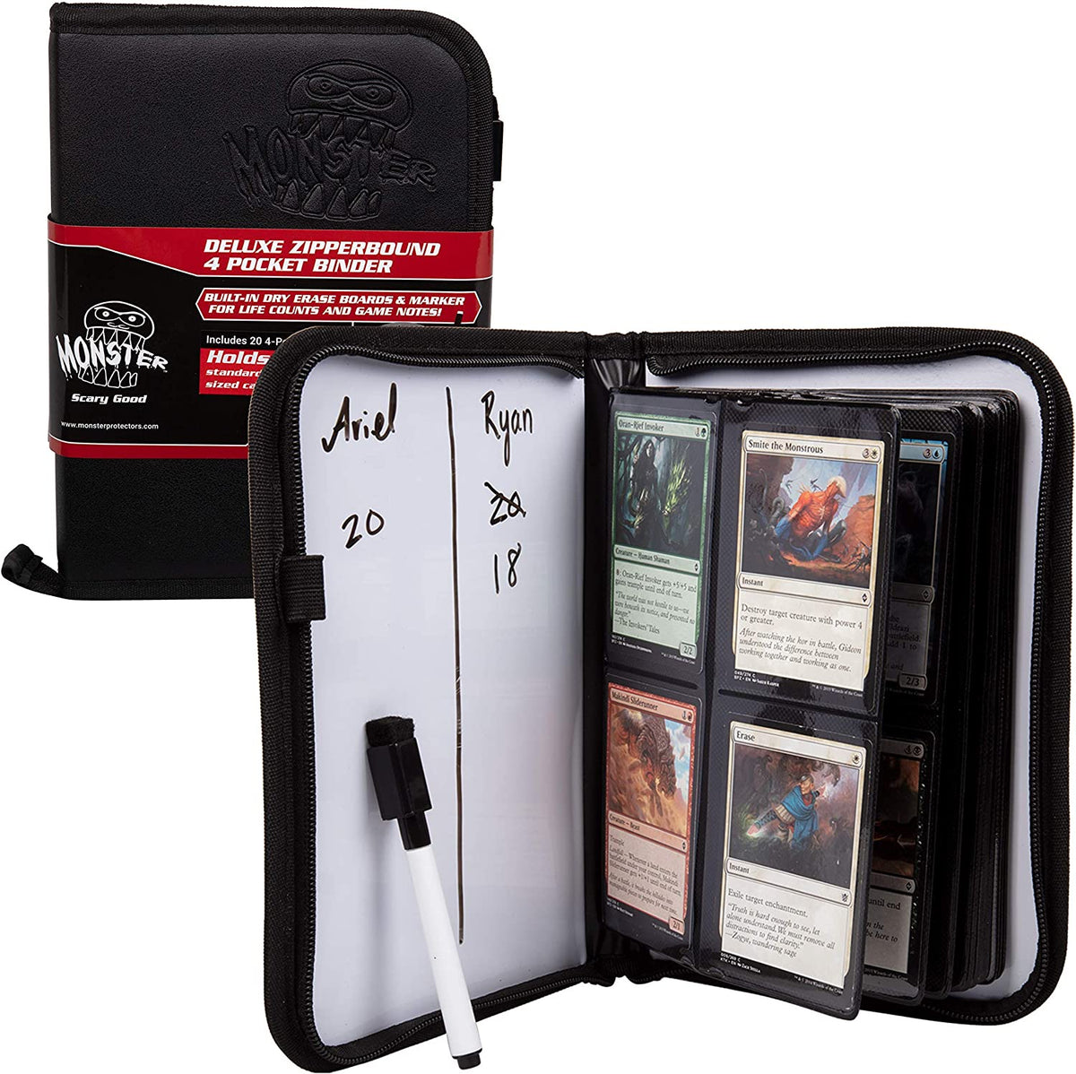 Monster Protectors: 4 Pocket Deluxe Zipperbound Binder - Black – A & C ...
