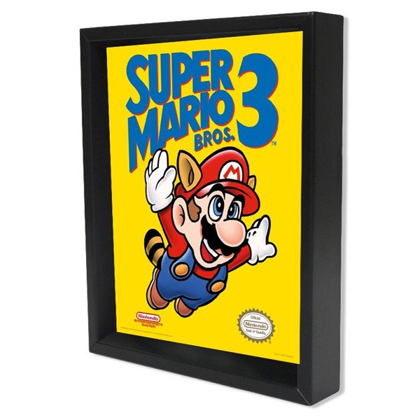 Super Mario Bros. 3 Game Cover Art 3D Lenticular Shadowbox Art [Pyrami ...