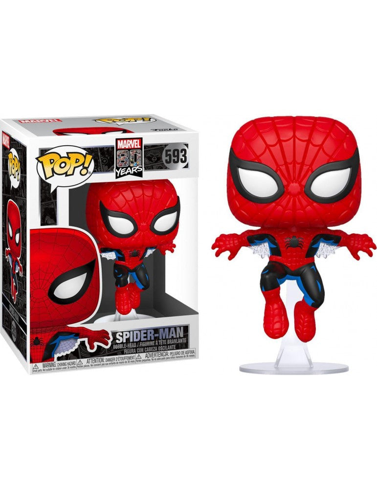 Funko POP! B: Marvel 80 Years - Spider-Man #593 Bobble-Head Figure – A ...