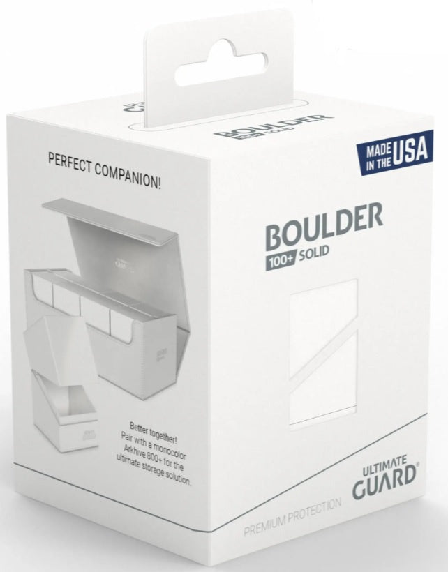 Ultimate Guard Boulder Solid Deck Box 100+ - White – A & C Games