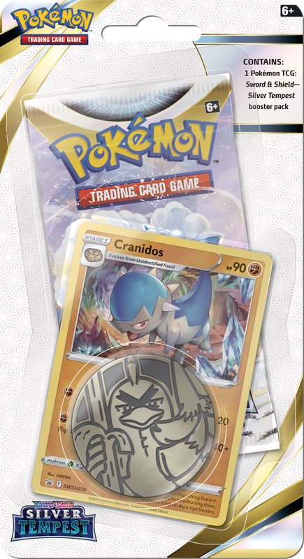 Pokemon Sword & Shield: Silver Tempest Checklane Blister Pack - Cranid ...