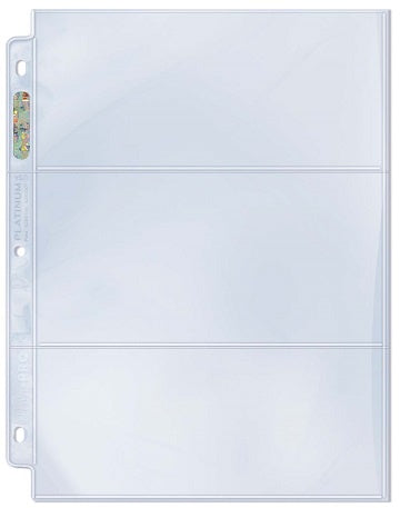 Ultra Pro - 3-Pocket Binder Pages - 7.5" x 3.5" - 100ct Box Clear – A ...