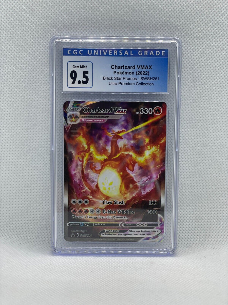 Charizard VMAX - Black Star Alternate Art Promo Card - SWSH261 - CGC G ...